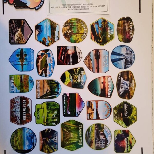 Texas State Parks Sticker Sheet, Water Resistant Vinyl Checklist ...