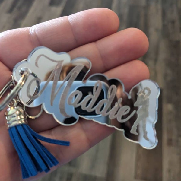 Drill Team Custom Name Keychain, Bag Tag, Personalized Acrylic Keychain ...