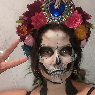 Mexico Crown, Day of the Dead Crown, Flower Headpiece, Mexican Flower ...