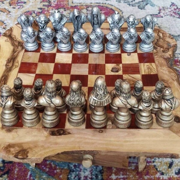 Lord of the Rings Chess Set - LOTR Chess Set Handmade Made to Order ...