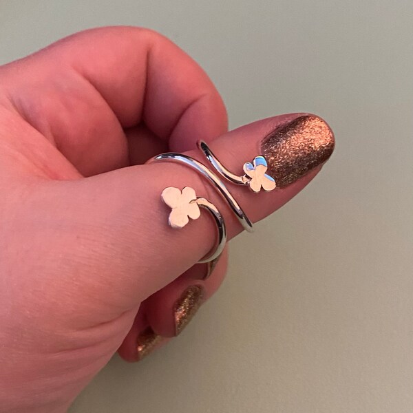 Butterfly Mallet Finger Ring • Trigger Finger Splint Ring • Sterling ...