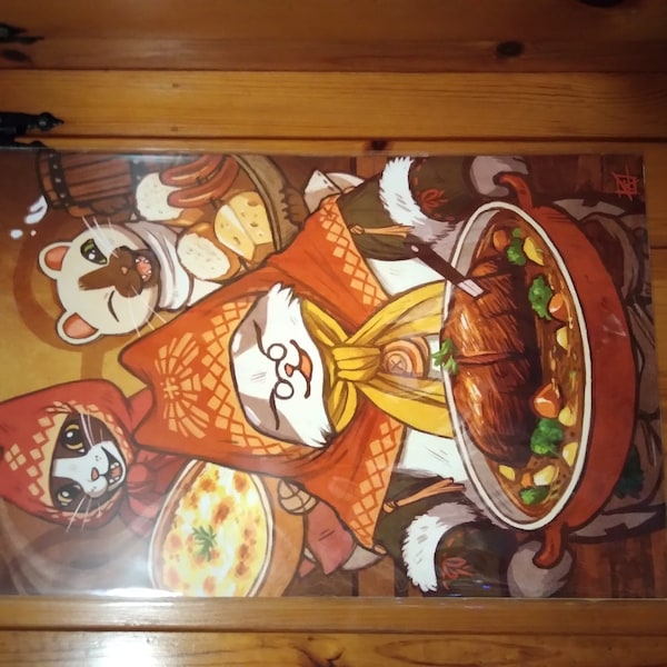 Grammeowster Chef - 11"x17" Print - Monster Hunter World Iceborne ...