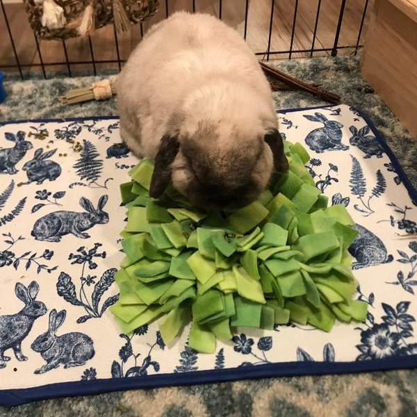 Bunny Rabbit Snuffle Mat: Foraging Enrichment Toy - Etsy
