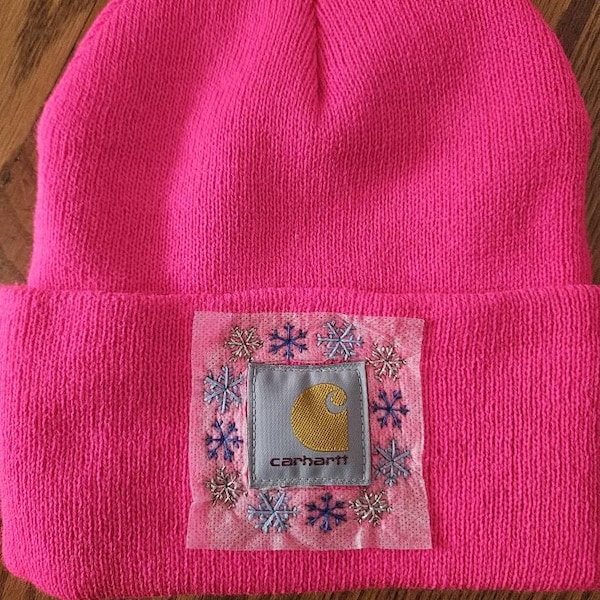 Christmas Beanie Embroidery Stick and Stitch, Embroidered Beanie Craft ...