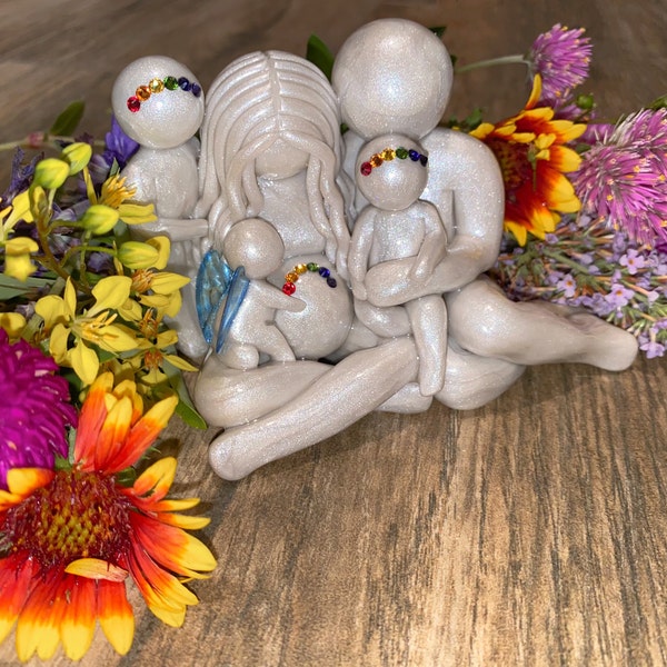 Rainbow Baby Sculpture: Angel Baby Keepsake - Pregnancy After Loss Gift ...