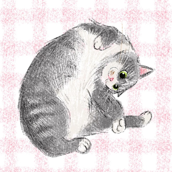 Custom Badly Drawn Pet Portrait, Personalized Cat Portrait, Unique Pet ...