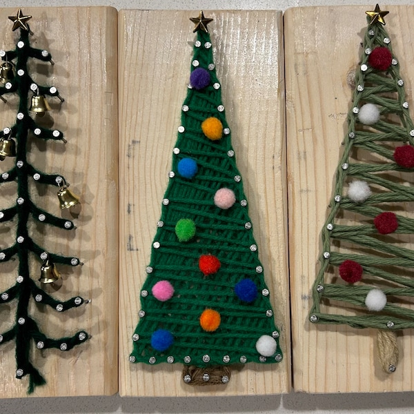 DIY Christmas Trees String Art Kit, Tree String Art, DIY Christmas Craft Kit for Adult and Teen ...