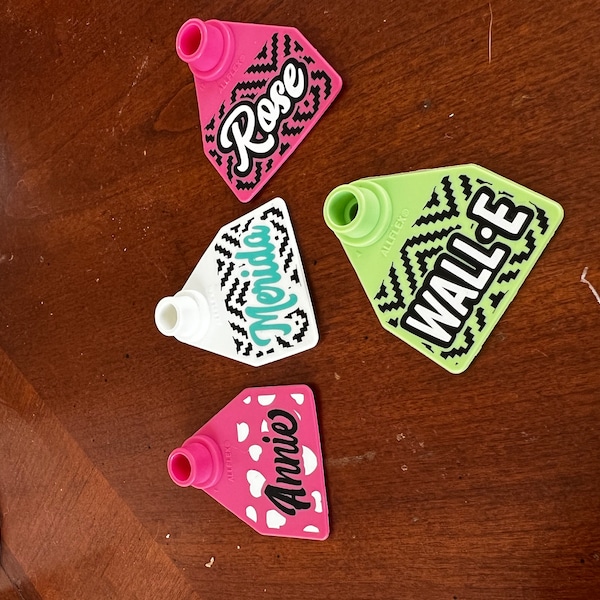 Custom Engraved Livestock Ear Tag - Laser Engraved Goat Pig Sheep Ear ...