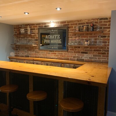 Custom Bar Mirrorlarge Mirrorpersonalized Bar Mirrorfarmhouse ...