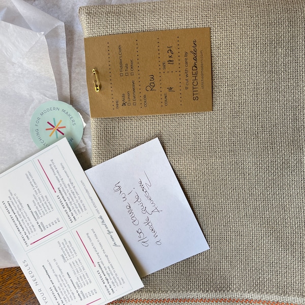 AIDA 14 Count Raw Fabric | Cross Stitch Fabric, 14ct Natural Aida Cloth ...