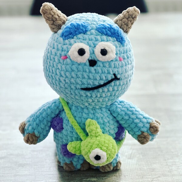 Mini Monster-keychain Version Crochet Pattern by Aquariwool Crochet ...
