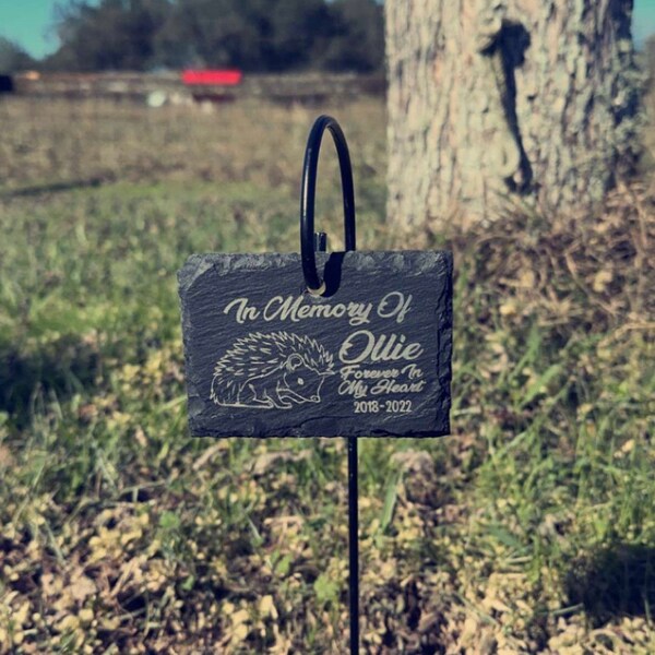 Personalized Hamster Memorial Slate Stone: Engraved Pet Grave Marker - Etsy
