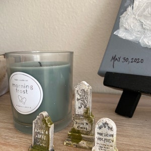 Set of 3 Distressed Miniature Tombstones , Cemetary - Etsy