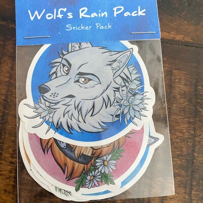 Anime Wolf Stickers Pack of 5 matte - Etsy