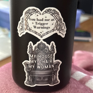 My House My Chair My Woman Sticker, Bookish Sticker, Fourth Wing, Iron ...