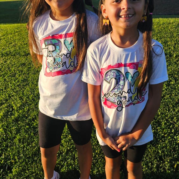 2nd Grade Shirt, Second Grade T-shirt, Second Grade First Day of School ...