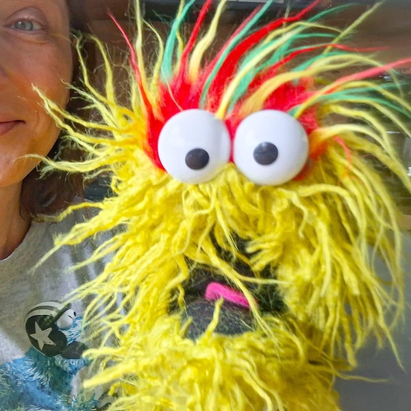 Green Shaggy Chin Pro Monster Hand Puppet - Etsy