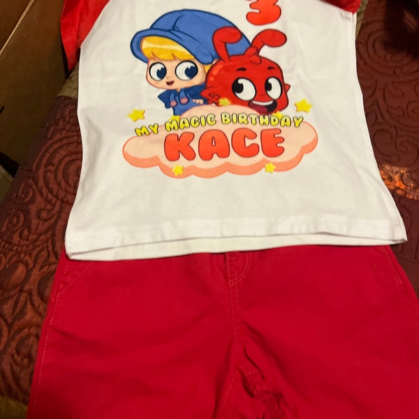 Morphle Personalized Birthday Boy, Birthday Girl, Raglan Shirt, Family ...