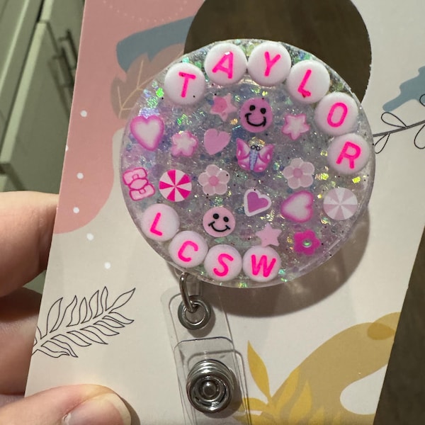 Custom Badge Reel | Resin Badge Reel | Charm Bead Badge Reel | Fun ...