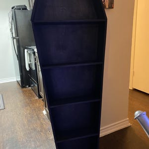 72 / 6 Foot Coffin Bookshelf, Goth, Spooky, Home Decor, Bookcase ...