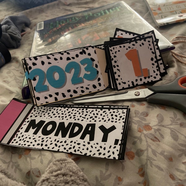 Perpetual Flip Calendar Printable - Etsy