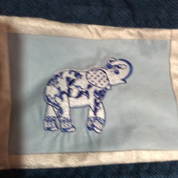 Chinoiserie Chic - Blue Willow Elephant -machine Embroidery File Design ...
