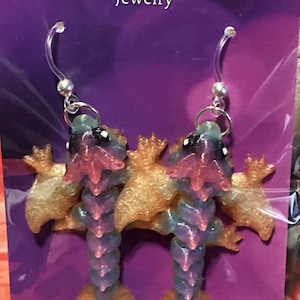 Magical Unicorn Fidget Earrings, Articulating 3D Printed Jewelry ...