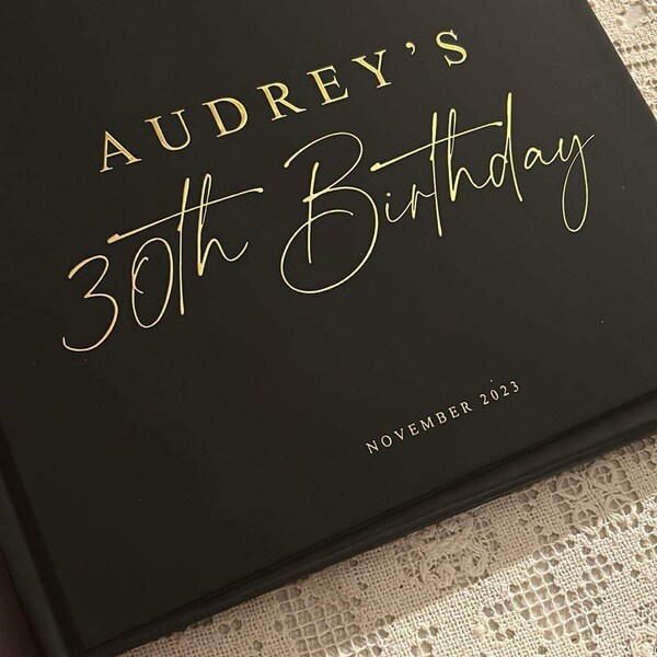 Birthday Guest Book | 21st Guest Book | Dusty Pink and Black | 50 ...
