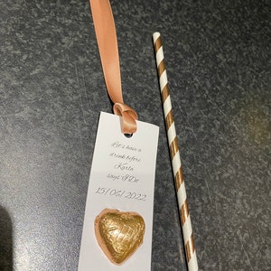 Personalised Hen Party Favours Tags and Straws Only for Own Bottle. Hen ...