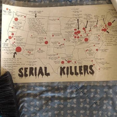 American Serial Killers Map - Etsy