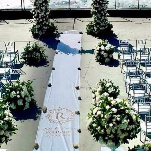 Custom Personalized Aisle Runner Wedding Aisle Runner, Initial Monogram ...