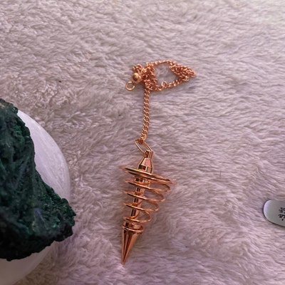 Copper Plated Spiral Pendulum, Copper Plated Vortex Pendulum, Dowsing ...