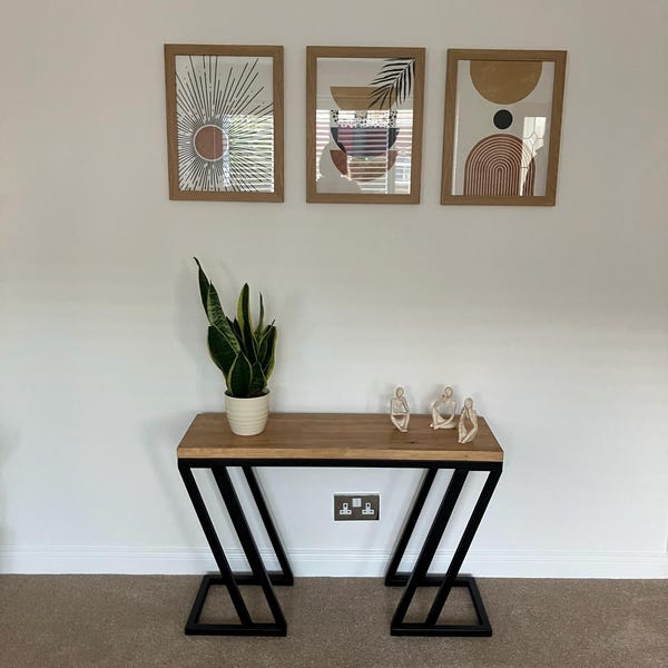 Slim Console Table With Drawers - Radiator Shelf Depth 20cm - Modern ...
