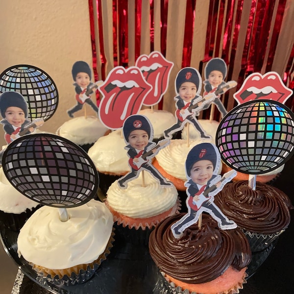 ROCKSTAR Cupcake Topper (DIGITAL FILE) , Printable Cupcaketopper ...