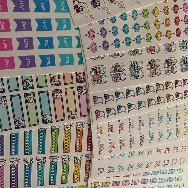 Goal Achieved Planner Stickers, Three Sizes Including Tiny, Removable ...