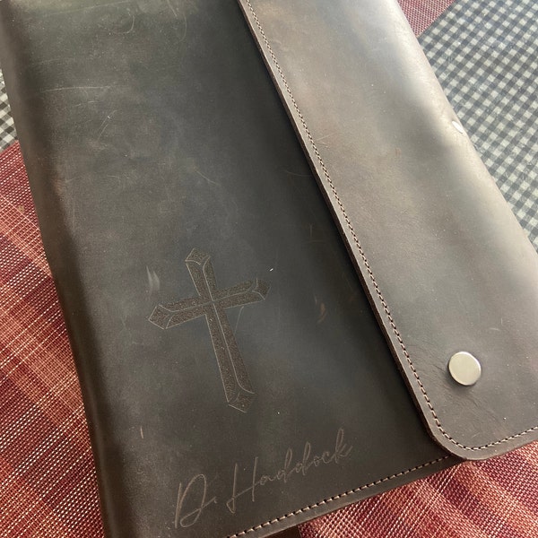 Handmade Leather Bible Cover,engraved Bible Cover,custom Size Bible ...