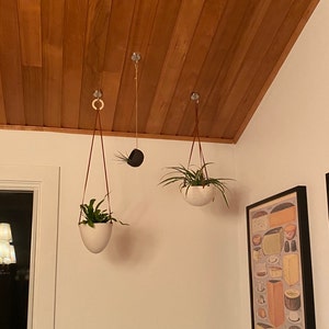 Hanging Bullet Planter, Size Small or Medium, Ceramic Porcelain Planter ...