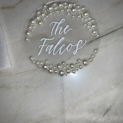 Pearl Acrylic Cake Topper Acrylic Wedding Cake Topper Pearl Cake Topper ...