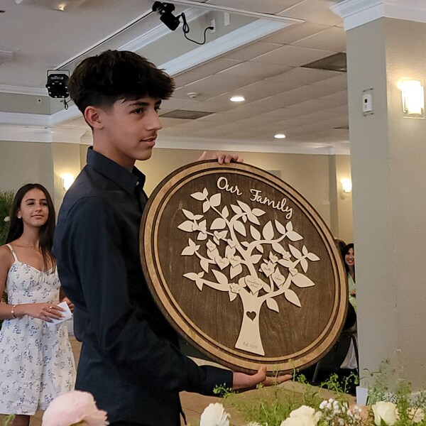 Personalized Family Tree, Keepsake Wooden Wall Art, Christmas Gift for ...