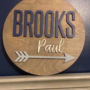 24 Inch Arrow Name Sign Adventure Theme Sign Baby Name Sign Arrow Theme ...
