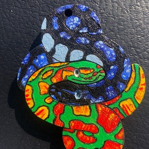 DIY Paint Your Own Interlocking Ball Python Snake Keychain Blank Wood Cutout - Etsy