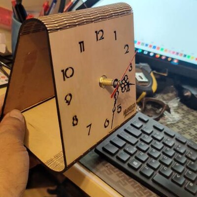 Clock Digital File for Laser and CNC 3mm Clock Ai Art Laser Cut Files ...