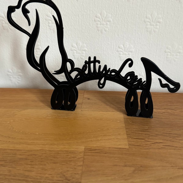 Cavalier King Charles Spaniel Metal Table Sign, Minimalist Sculpture ...