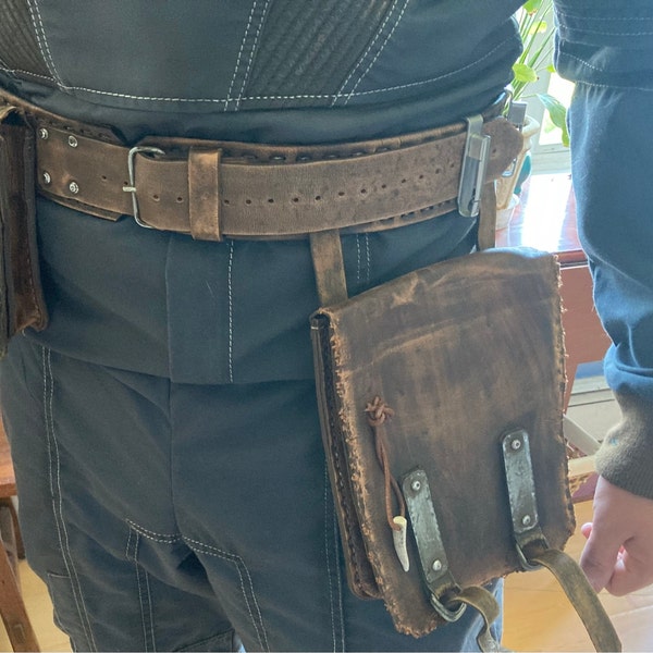Utility Belt - Leather Hip Bag - Fallout Ammo Belt - Ammo Pouches ...