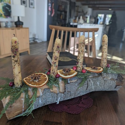 Yule / Winter Solstice Ritual Taper Candles - Etsy