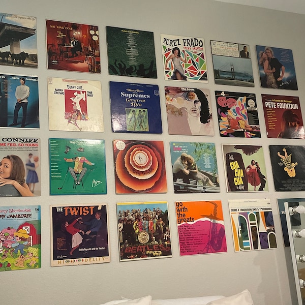 12" Random Used Vinyl Record Albums WITH Jackets for Crafting, Crafting ...