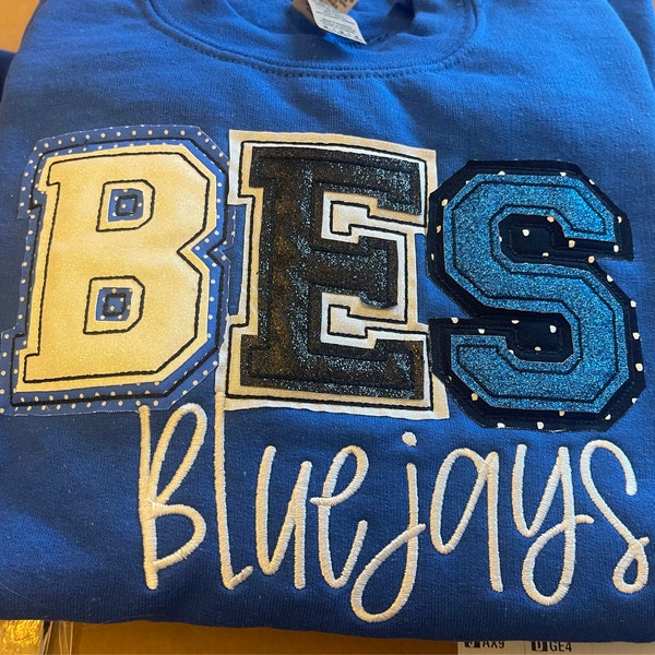 Spirit Sweatshirt Embroidery Applique Team Spirit Spirit Shirt
