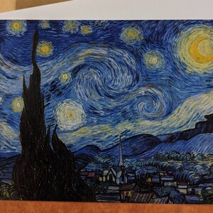 Starry Night by Van Gogh 3" X 4" UV Coated Gloss Sticker - Etsy