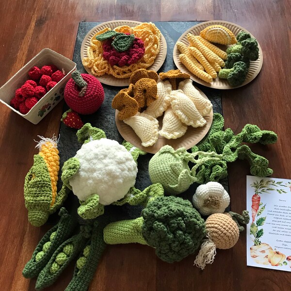 Dinner Set Fish and Chips, Broccoli, Lemon. Food for Play Kids Kitchen ...