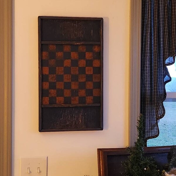Bittersweet and Denim Checkerboard - 12” by 21” - Etsy